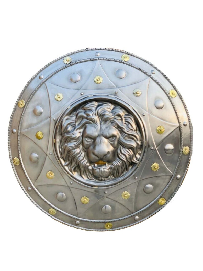 Lion Round Shield Medieval Steel Knight Armor Shield 24 - Etsy