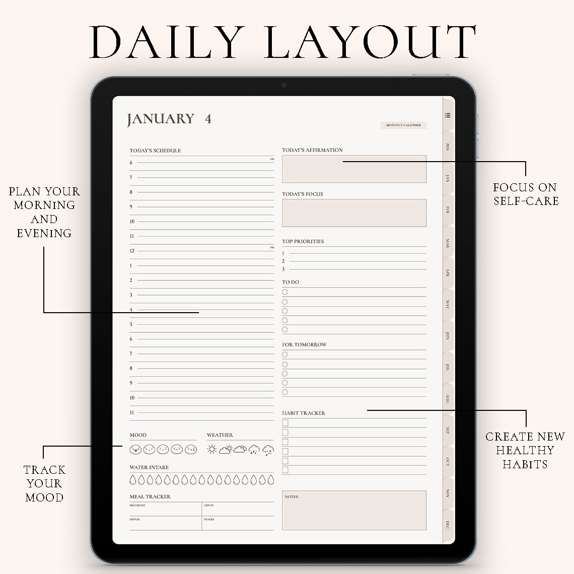 That Girl Planner 2024, Digital Planner, Goodnotes Planner, iPad ...