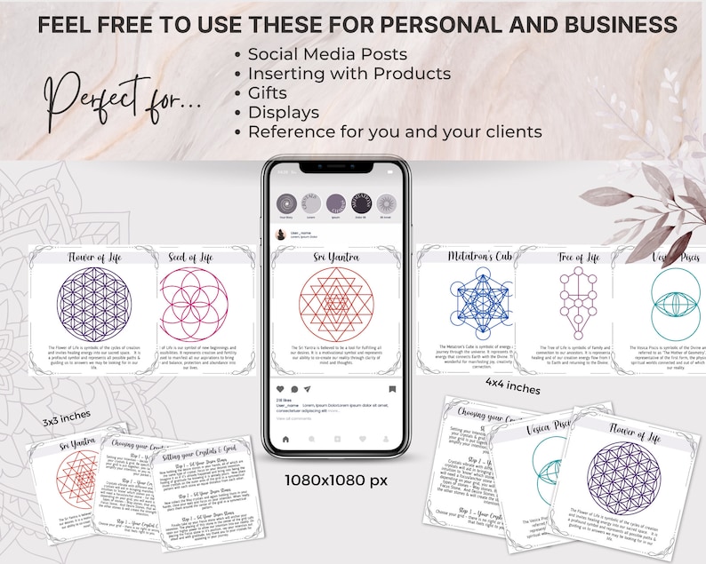 Grid for Crystals Printable Grid Cards Chakra Crystal Grid - Etsy