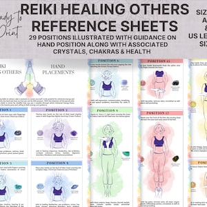 Reiki Healing Hand Positions for Healing Others, Usui Reiki Chart, Reiki Healing Charts, Reiki ...