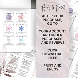 Grid for Crystals, Printable Grid Cards, Chakra Crystal Grid for ...