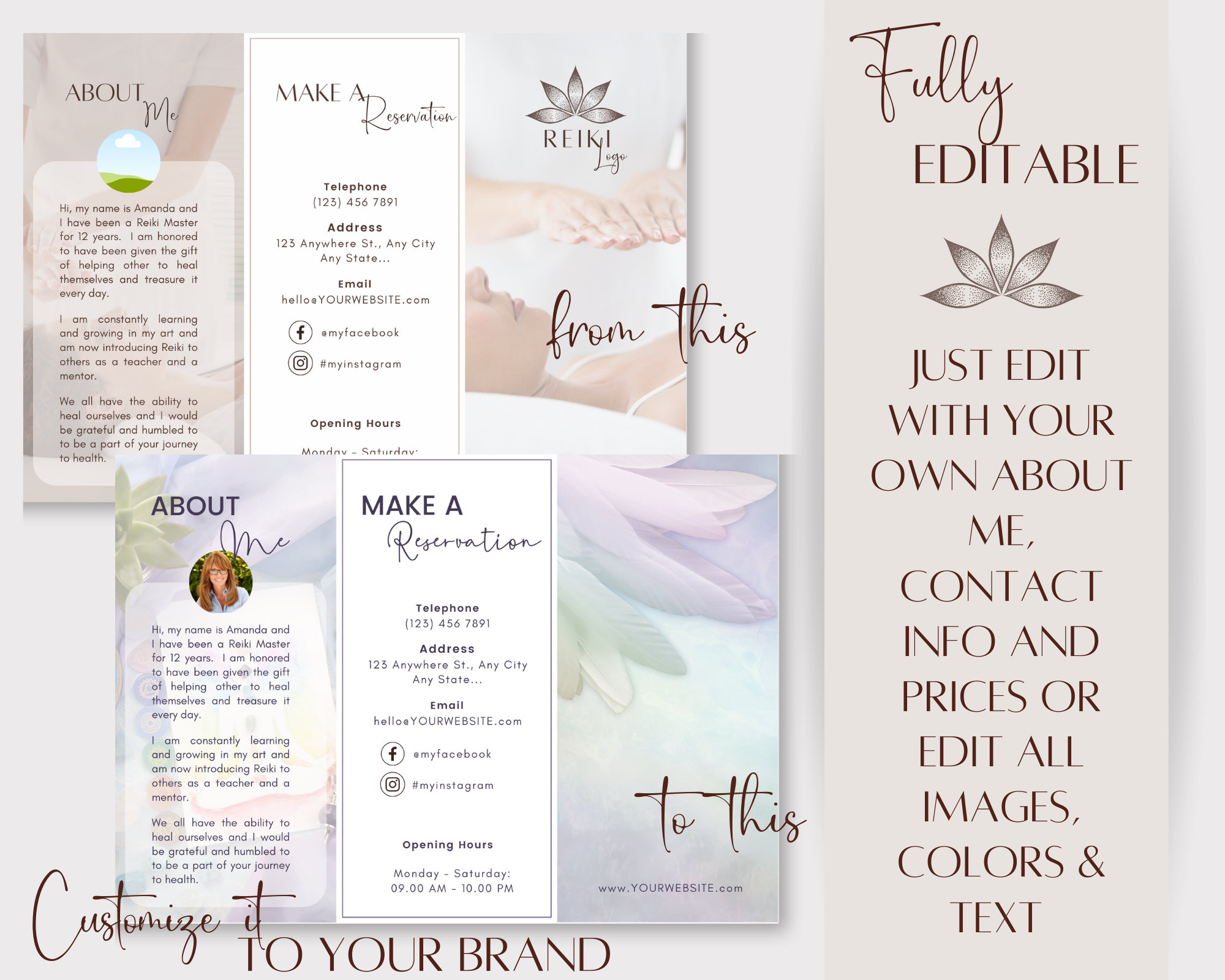 Reiki Marketing Brochure Reiki Brochure for Your Energy - Etsy UK