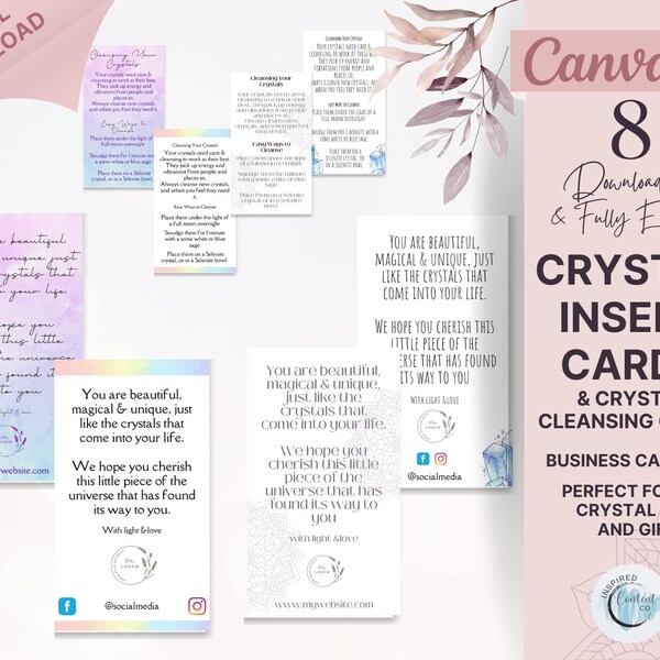 Printable Crystal Information Cards - Etsy