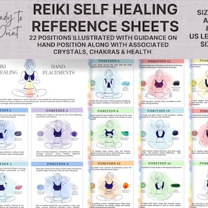 Reiki Hand Positions for Self Healing Usui Reiki Chart, Reiki Healing ...