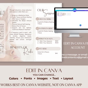 Reiki Marketing Brochure, Reiki Brochure for Your Energy Healing ...