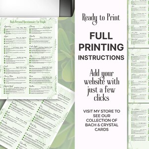 Bach Flower Essence Questionnaire Sheet for People & Pets / Animals ...