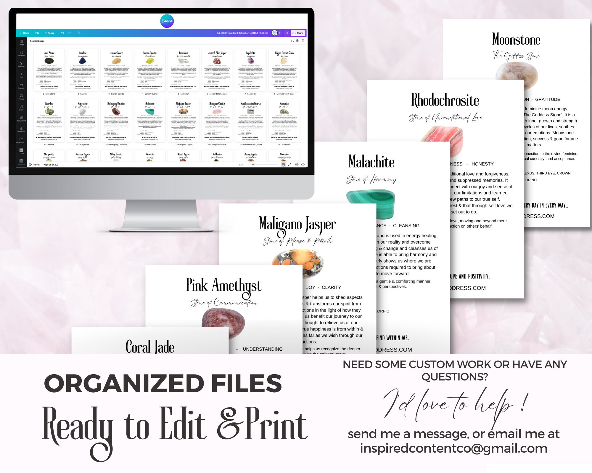 400 Editable Crystal Meaning Cards Printable Gemstone Meaning - Etsy UK