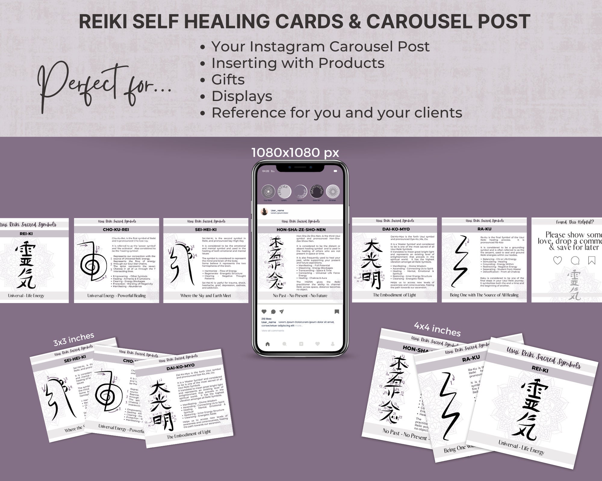 5 Reiki Symbols Cards Usui Reiki Symbols Editable Reiki - Etsy Australia