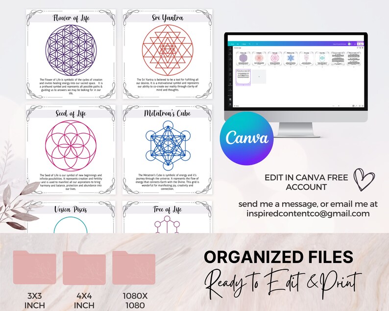 Grid for Crystals Printable Grid Cards Chakra Crystal Grid - Etsy