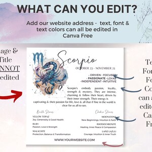 Printable Zodiac Crystals Cards 12 Watercolor Art Horoscope & Crystal ...