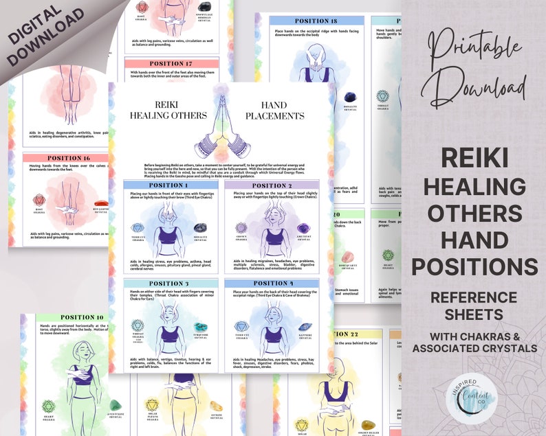 Reiki Healing Hand Positions for Healing Others Usui Reiki - Etsy Reiki Healing Hand Positions for Healing Others Usui Reiki - Etsy