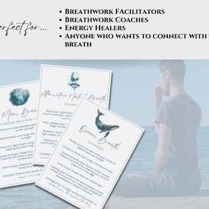 32 Breathing Cards, Mindful Breathwork Calming Techniques, Printable ...