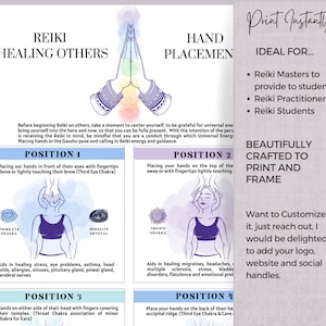 Reiki Healing Hand Positions for Healing Others, Usui Reiki Chart, Reiki Healing Charts, Reiki ...