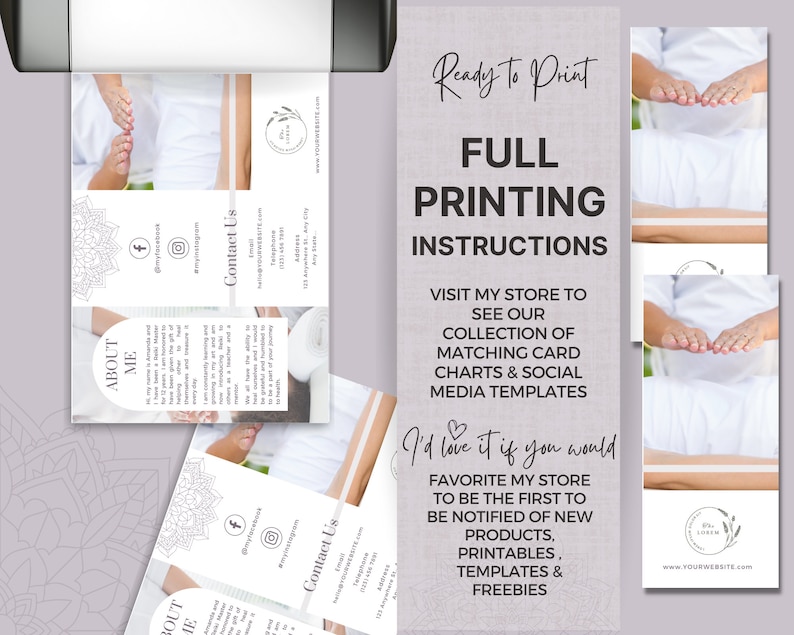 Reiki Brochure Reiki Marketing Canva Brochure for Your Energy - Etsy