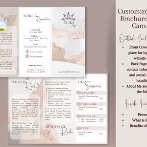 Reiki Marketing Brochure, Reiki Brochure for Your Energy Healing ...