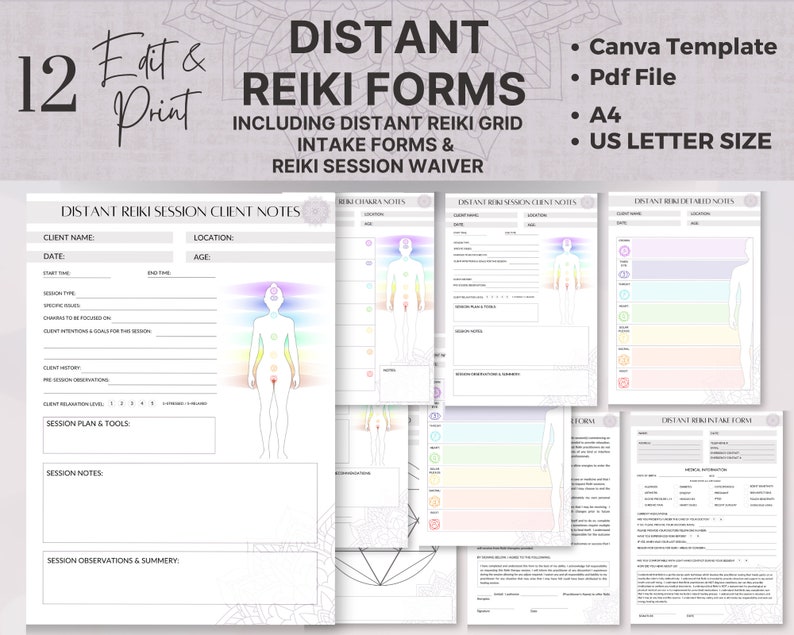 Distant Reiki Forms, Reiki Session Forms for Distance Healing, Distant ...