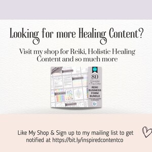 Holistic Healing Intake Form and Consent Waiver Form, Energy Healing ...