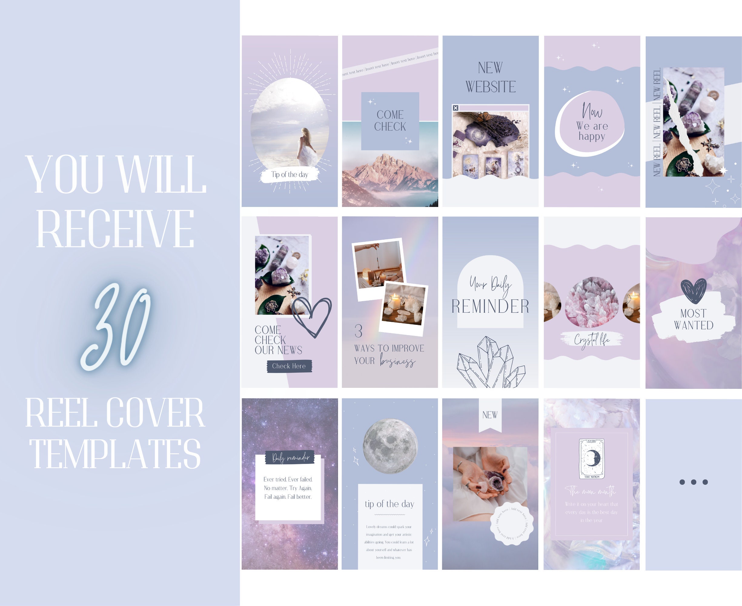30 Spiritual Instagram Reel Templates | Canva Instagram Reels Covers ...