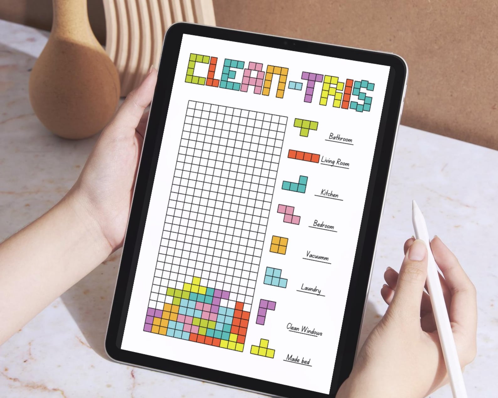 Printable Cleaning Tracker, House Chores Game, Fun Habit, Clean Task ...
