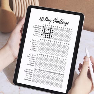 Printable 60 Day Challenge Tracker, Monthly Log Game, Fun Habit, Adult ...