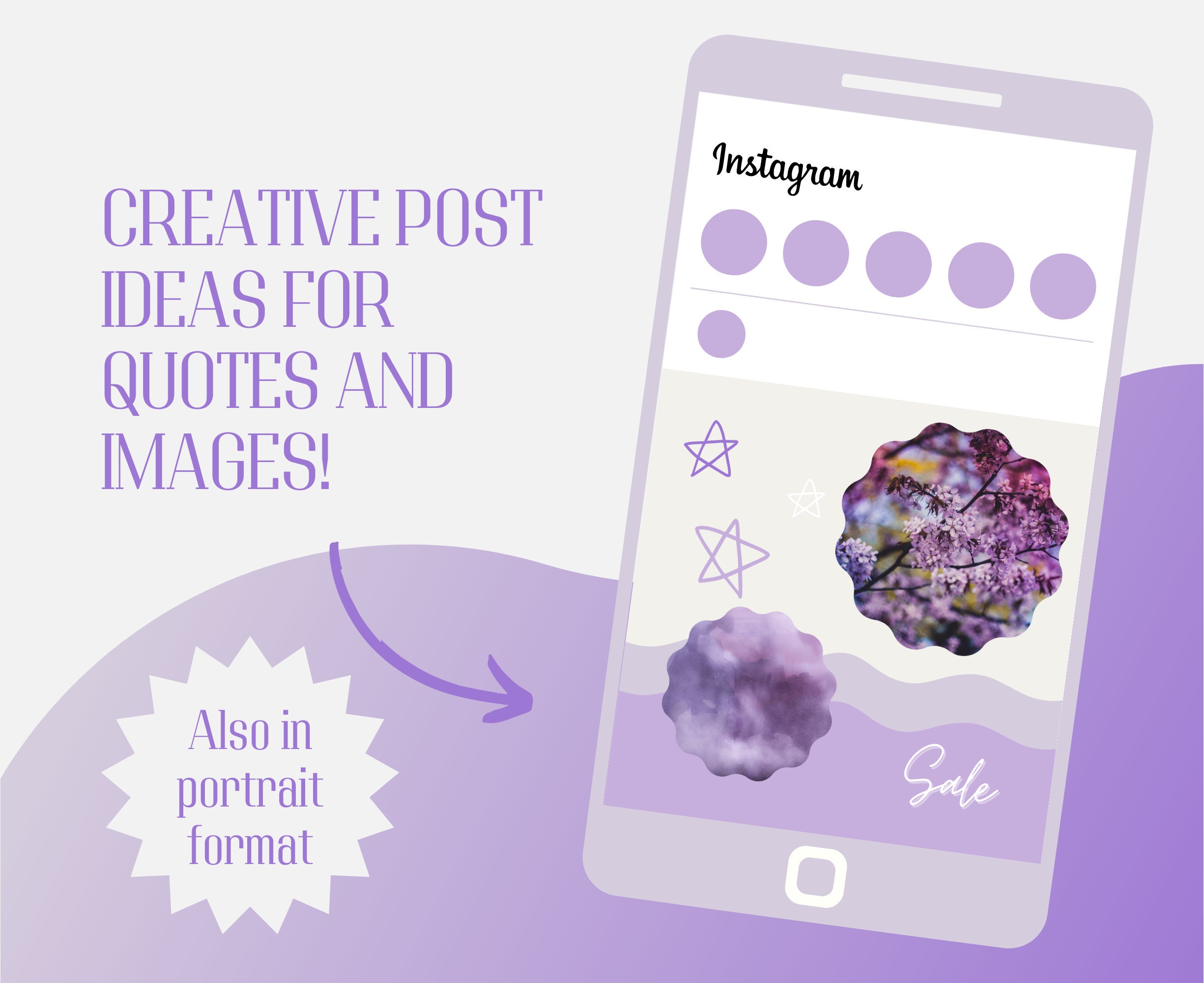 50 Spiritual Instagram Post Templates | Spiritual Lilac Instagram Canva ...