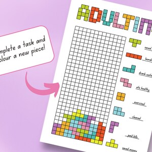 Printable Adulting Tracker, Monthly Log Game, Fun Habit, Adult Task ...