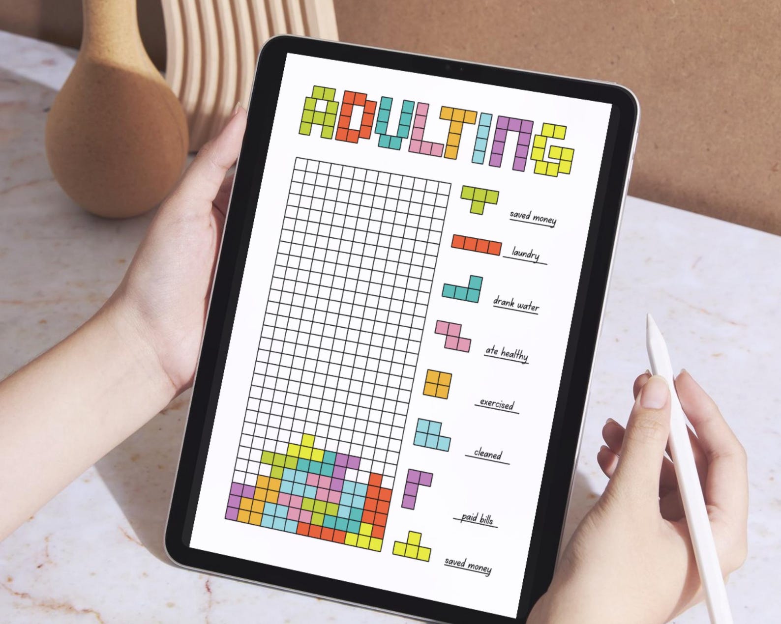Printable Adulting Tracker, Monthly Log Game, Fun Habit, Adult Task ...