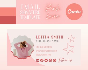 Email Signature Template Canva Blue Branding Business Email Signature ...