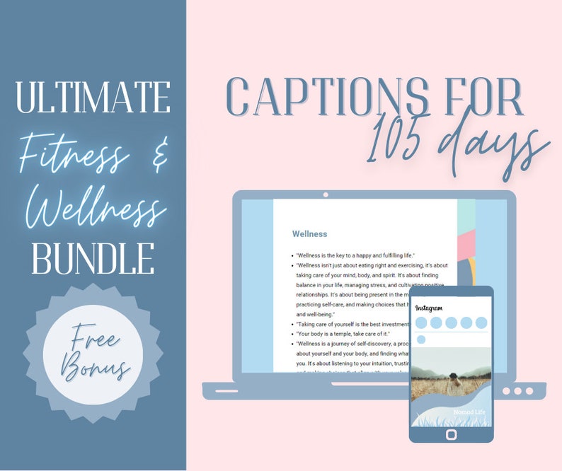 Instagram Fitness Captions for 105 Days Wellness Captions Motivational ...