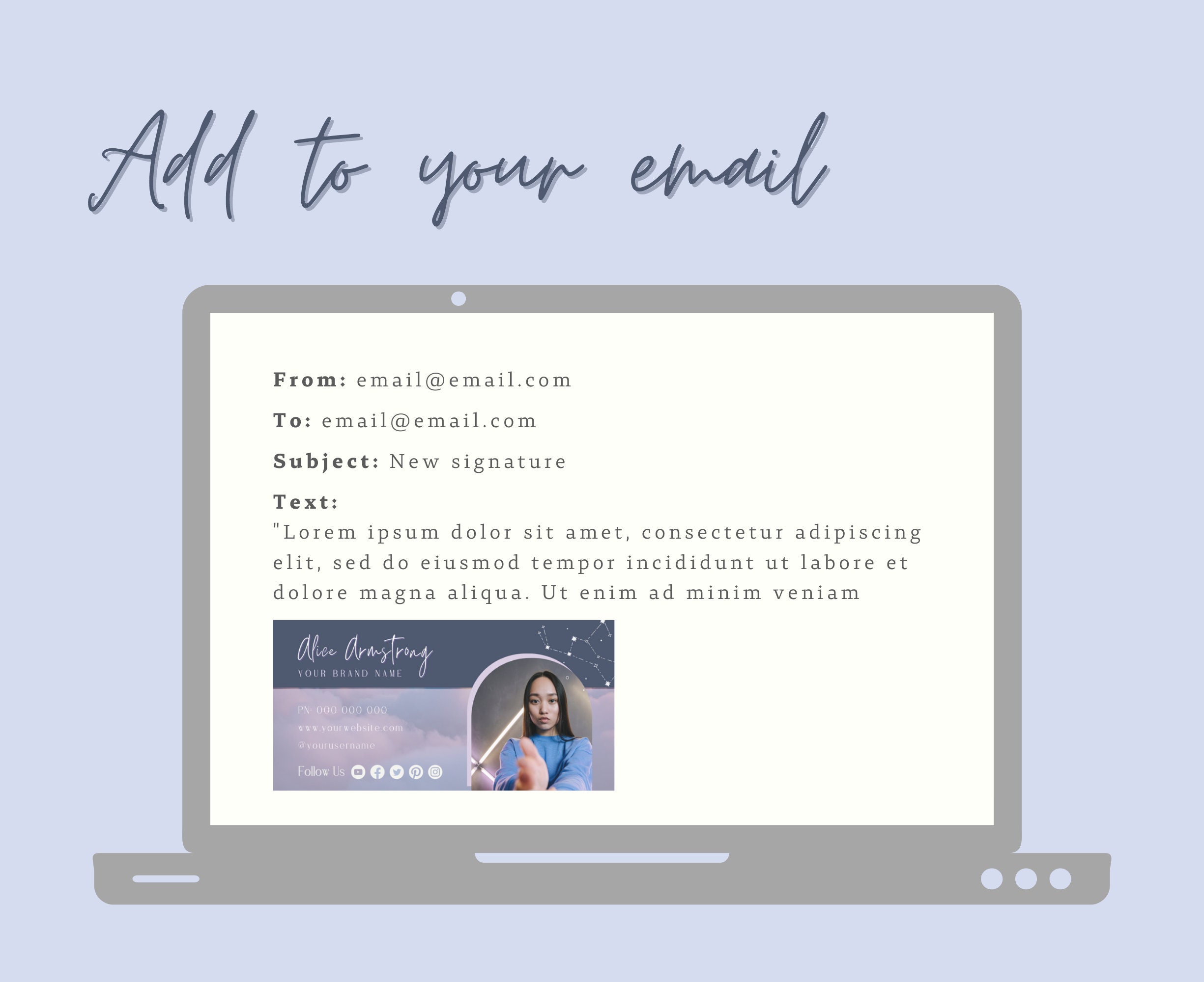 Spiritual Email Signature | Email Signature Design | Spiritual Email ...