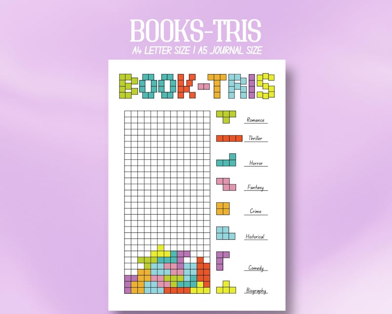 Printable Book Tracker, Monthly Log Game, Reading Habit, Books to Read ...