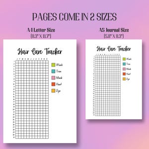 Printable Hair Care Tracker, Monthly Log, Beauty Routine Tracking, Self ...