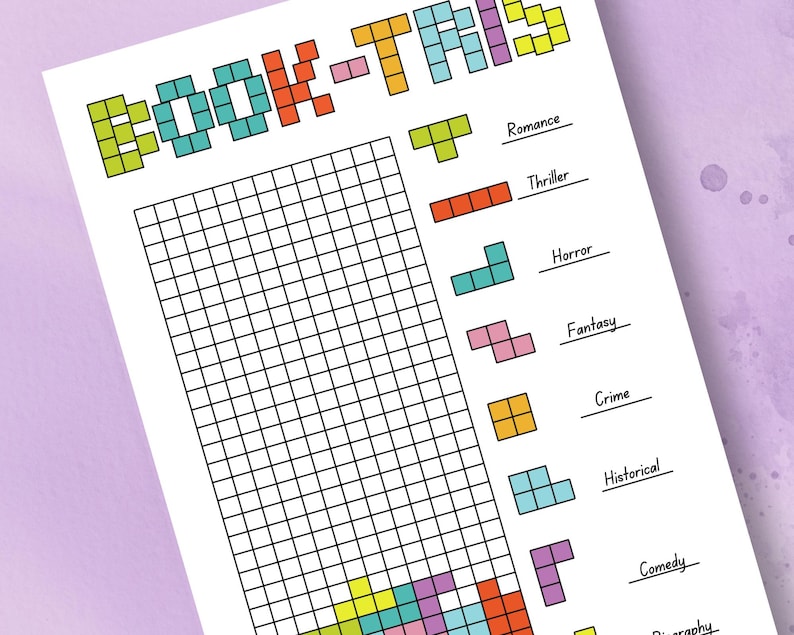 Printable Book Tracker, Monthly Log Game, Reading Habit, Books to Read ...