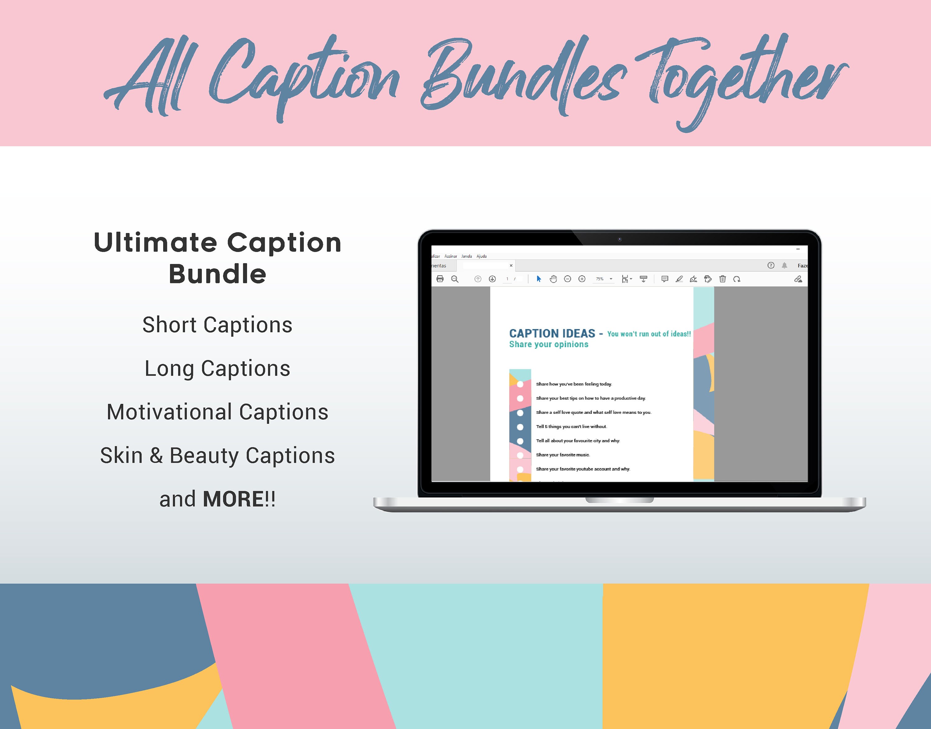 500 Captions All Bundles Together | Instagram | Instagram Captions ...