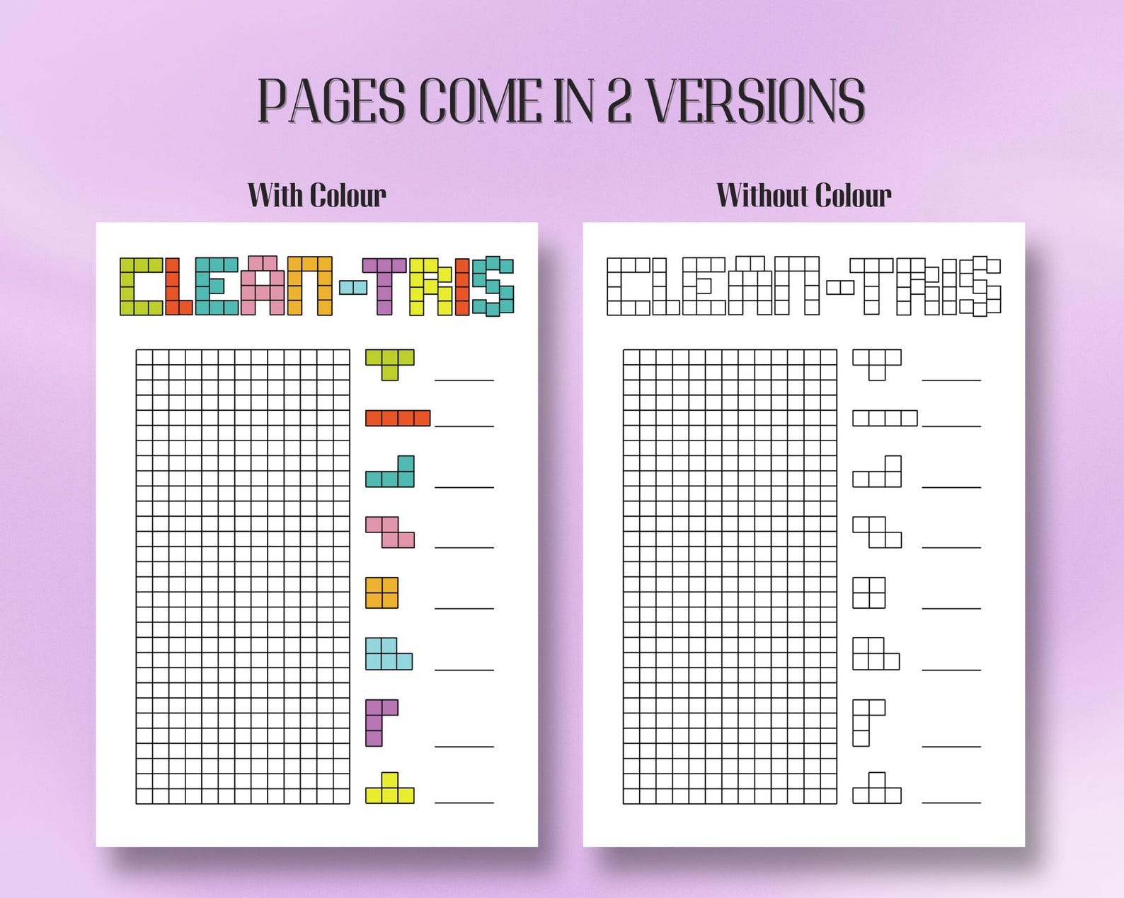 Printable Cleaning Tracker, House Chores Game, Fun Habit, Clean Task ...