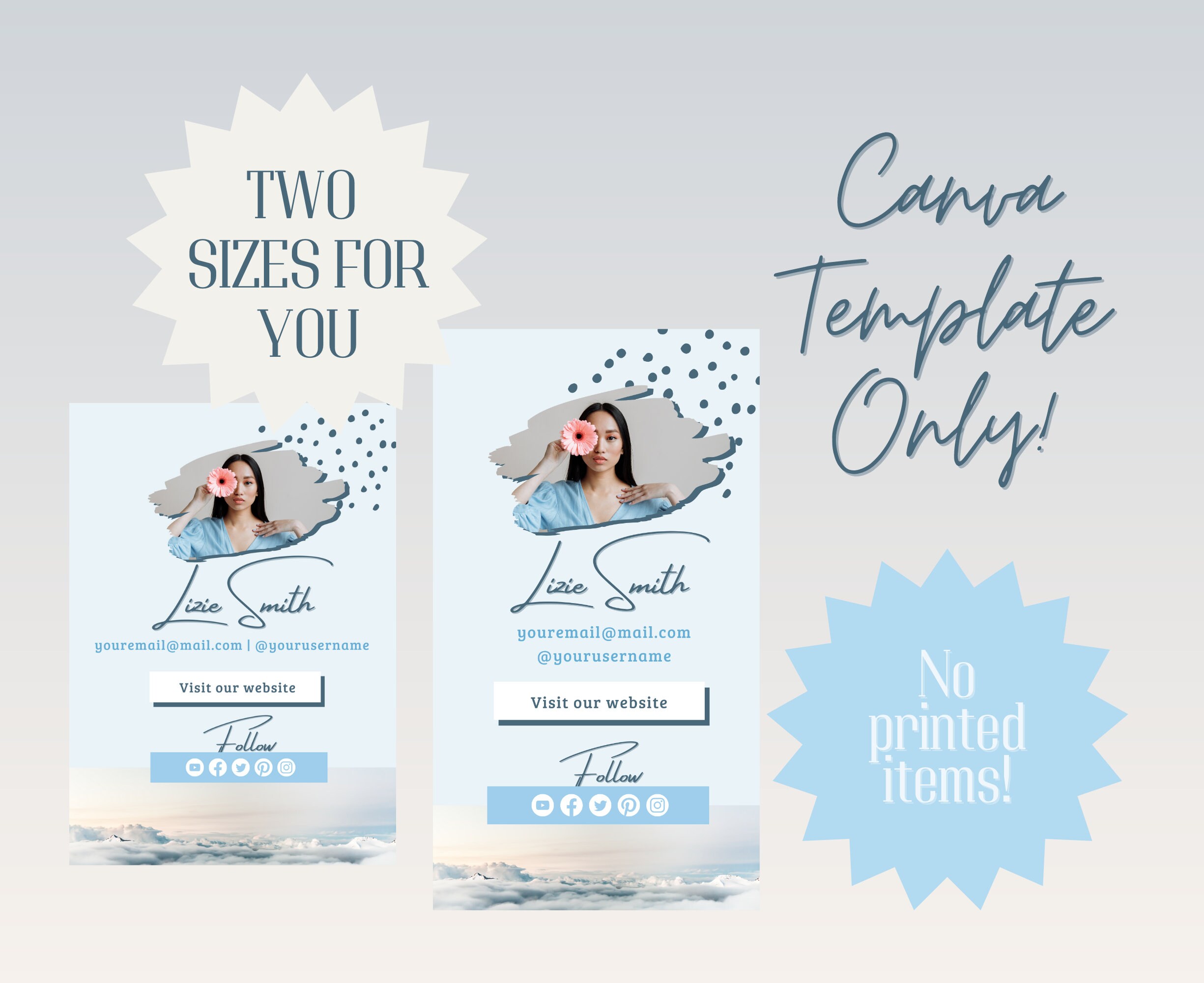 Blue Digital Business Card Business Card Design Colorful Business Card ...