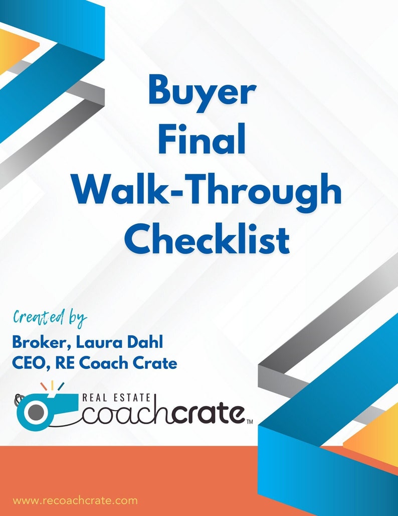 Buyer Final Walk-through Checklist - Etsy