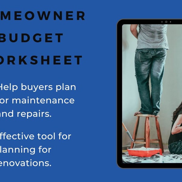 Budget Worksheet For Homeowner Etsy Budget Worksheet For Homeowner Etsy