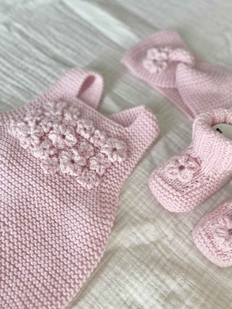 Hand Knitted Baby Romper Set: Organic Cotton Newborn Outfit - Etsy
