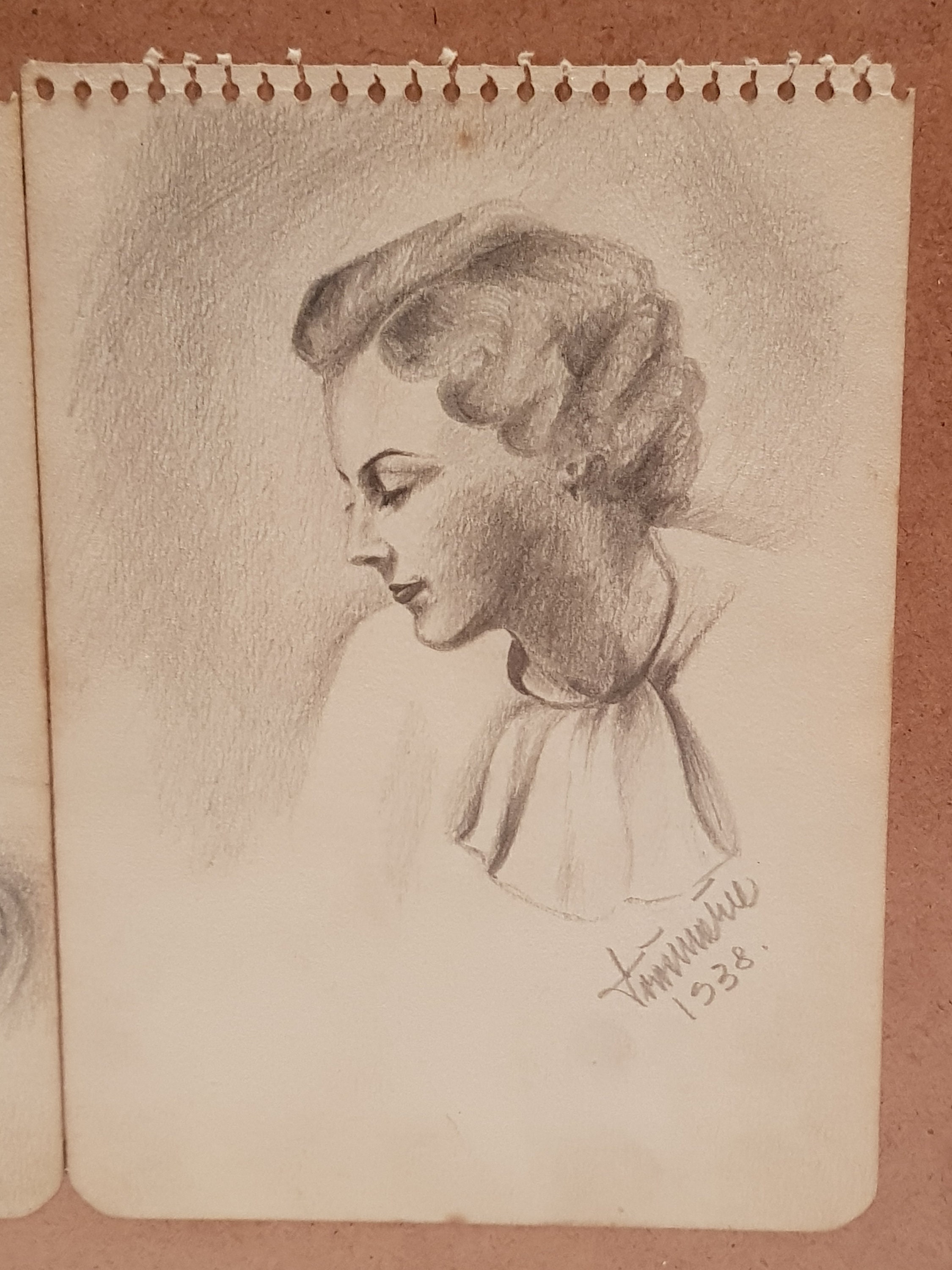 Antique Pencil Drawing From 1938. - Etsy