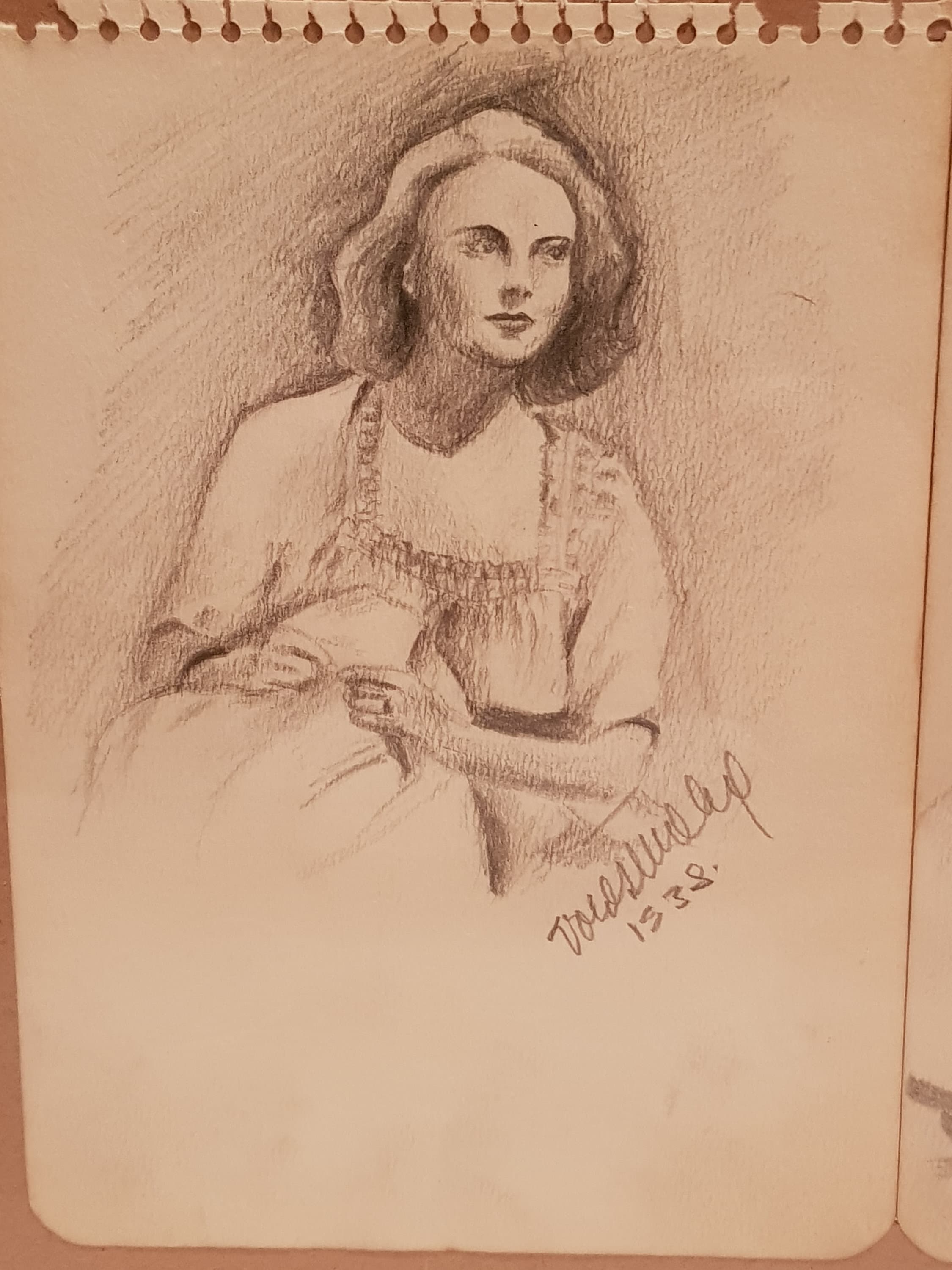 Antique Pencil Drawing From 1938 - Etsy