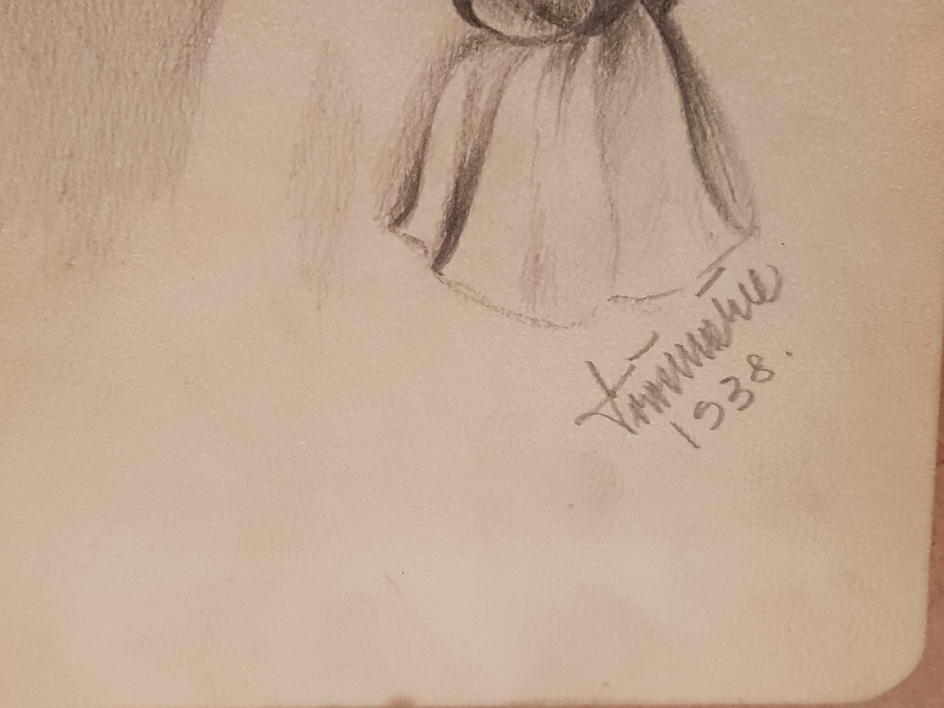 Antique Pencil Drawing From 1938. - Etsy