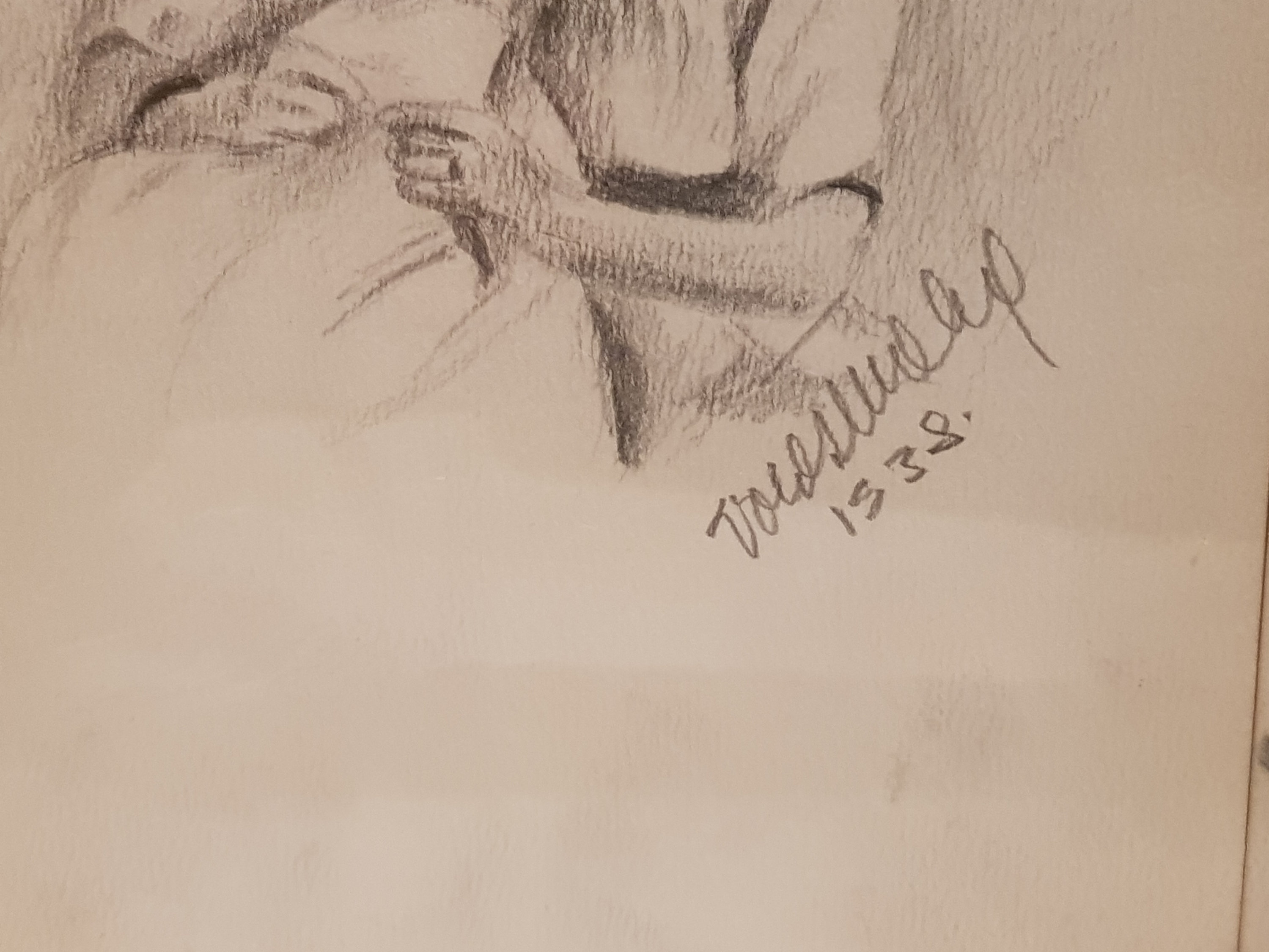 Antique Pencil Drawing From 1938 - Etsy