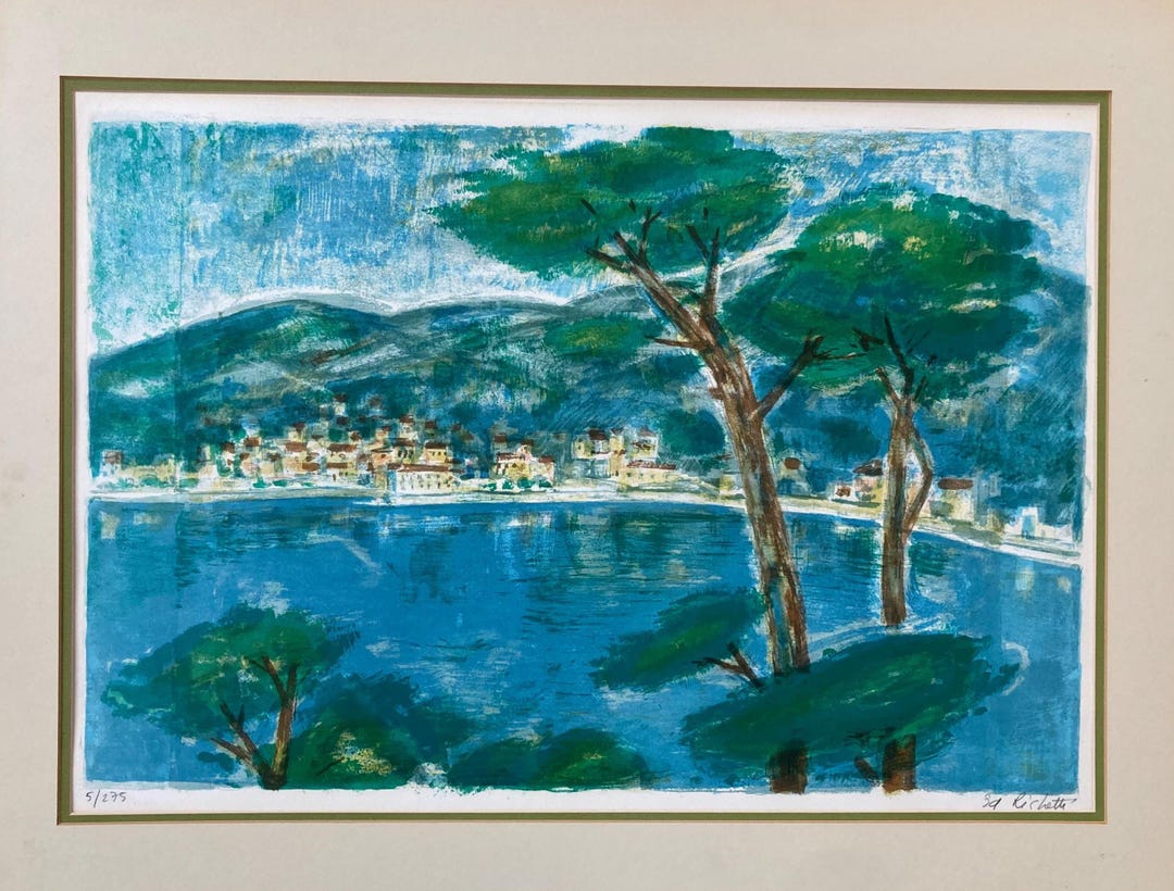 Edouard Righetti, Seascape-lithograph - Etsy