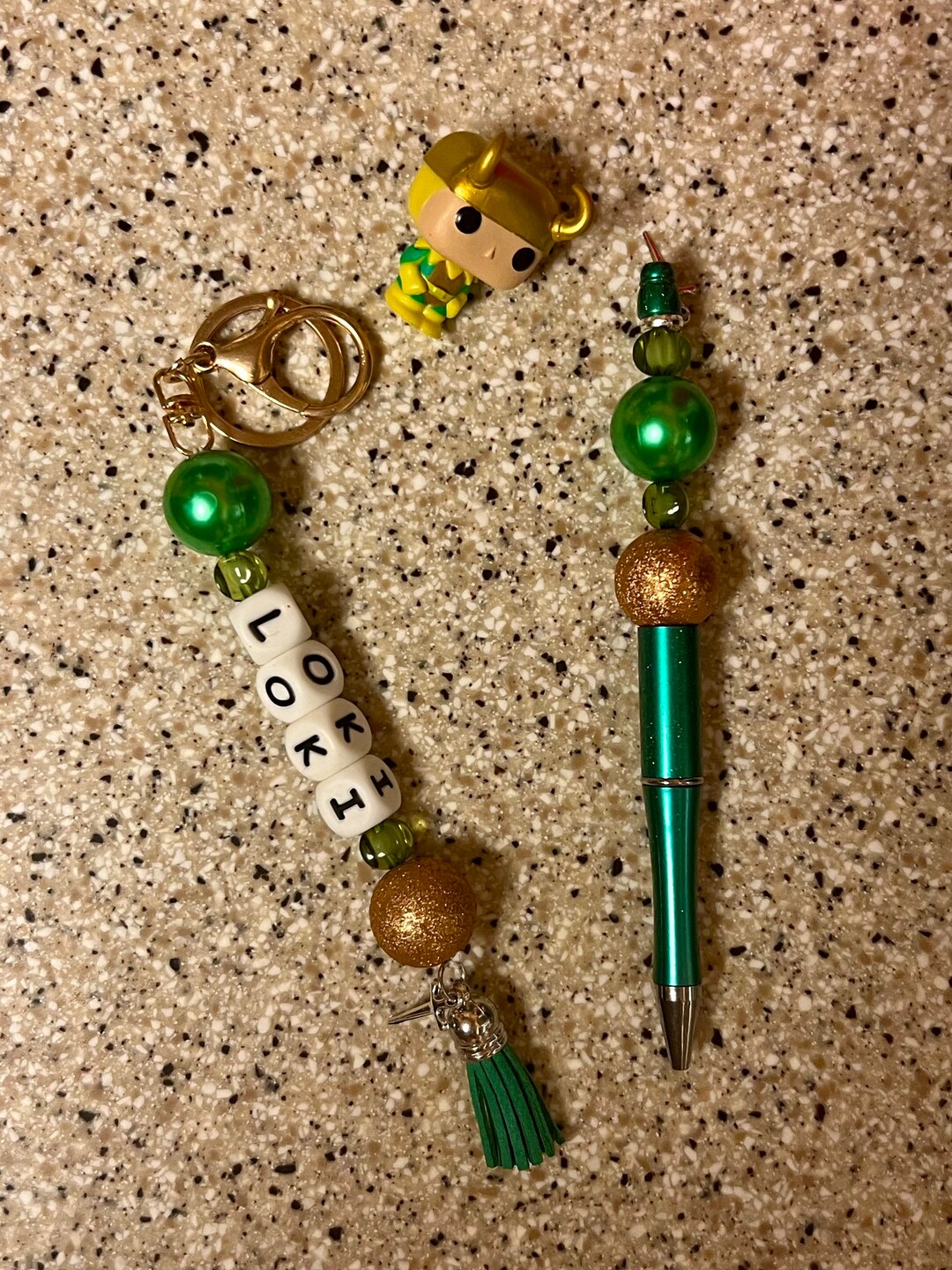 Loki Themed Keychain and Pen - Etsy