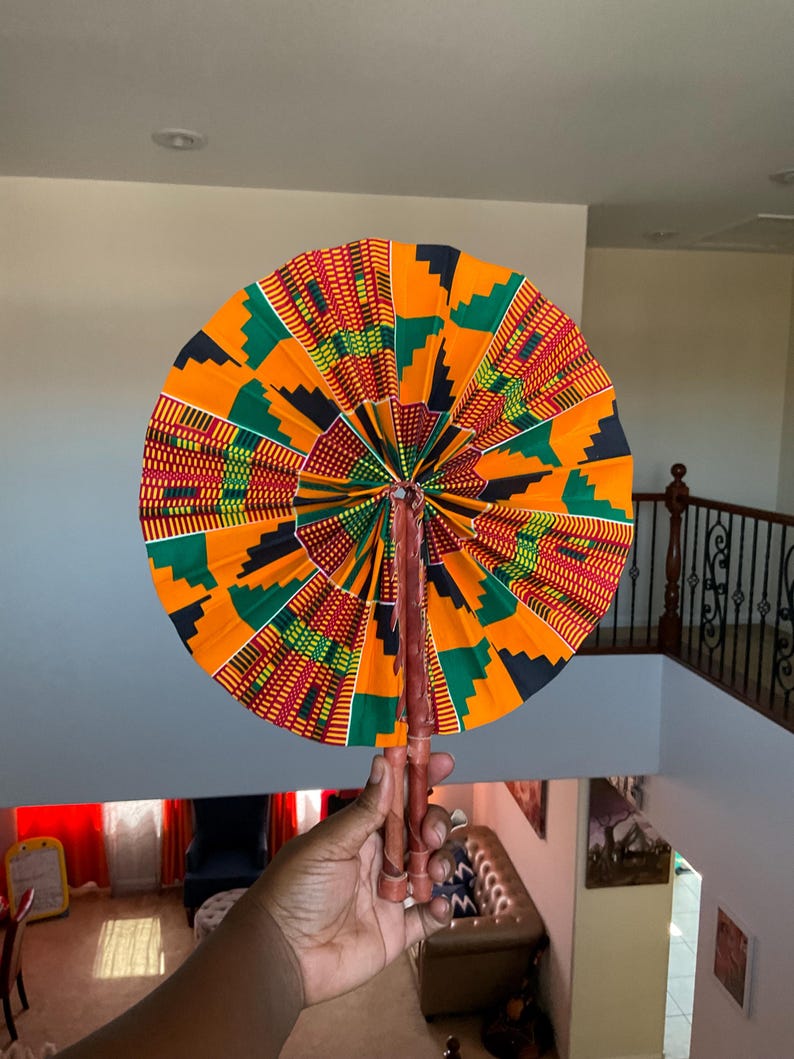 African Print Hand Fan, Pick Your Choice of Folding Fan , Ankara Print ...