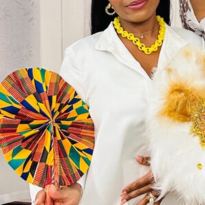 African Print Hand Fan, Pick Your Choice of Folding Fan , Ankara Print ...