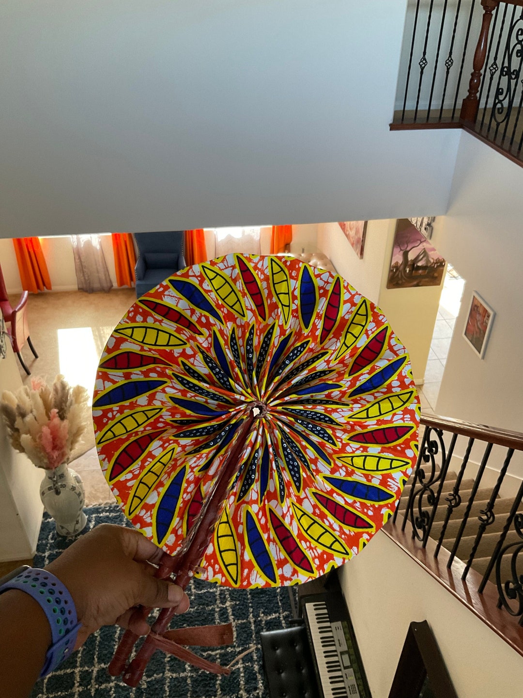 A1-A10 Africa Hand Fan Handheld Folding Fan African Fabric - Etsy