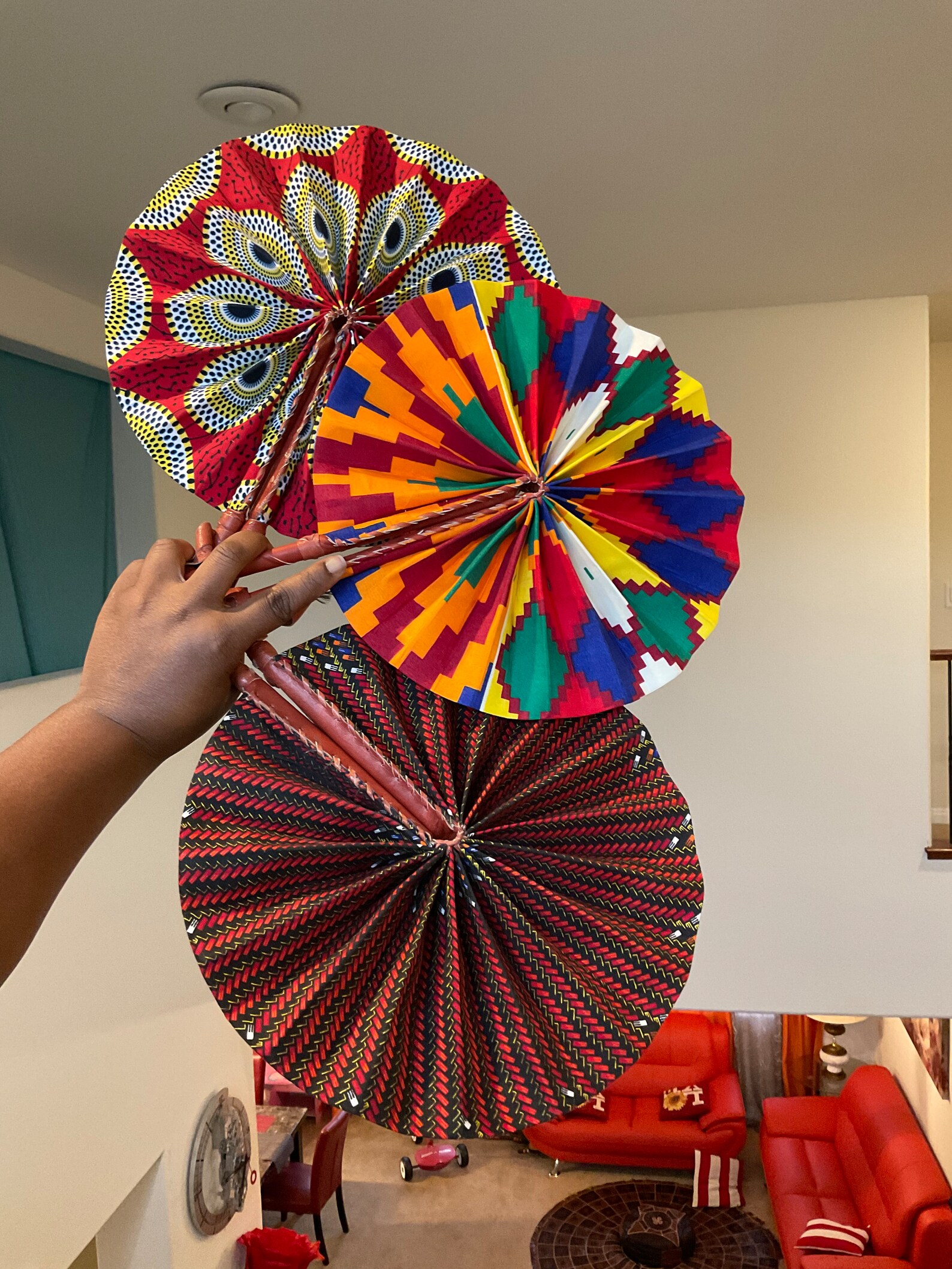 Hand Fan Africa Fan Ankara Print African Print Fans With - Etsy