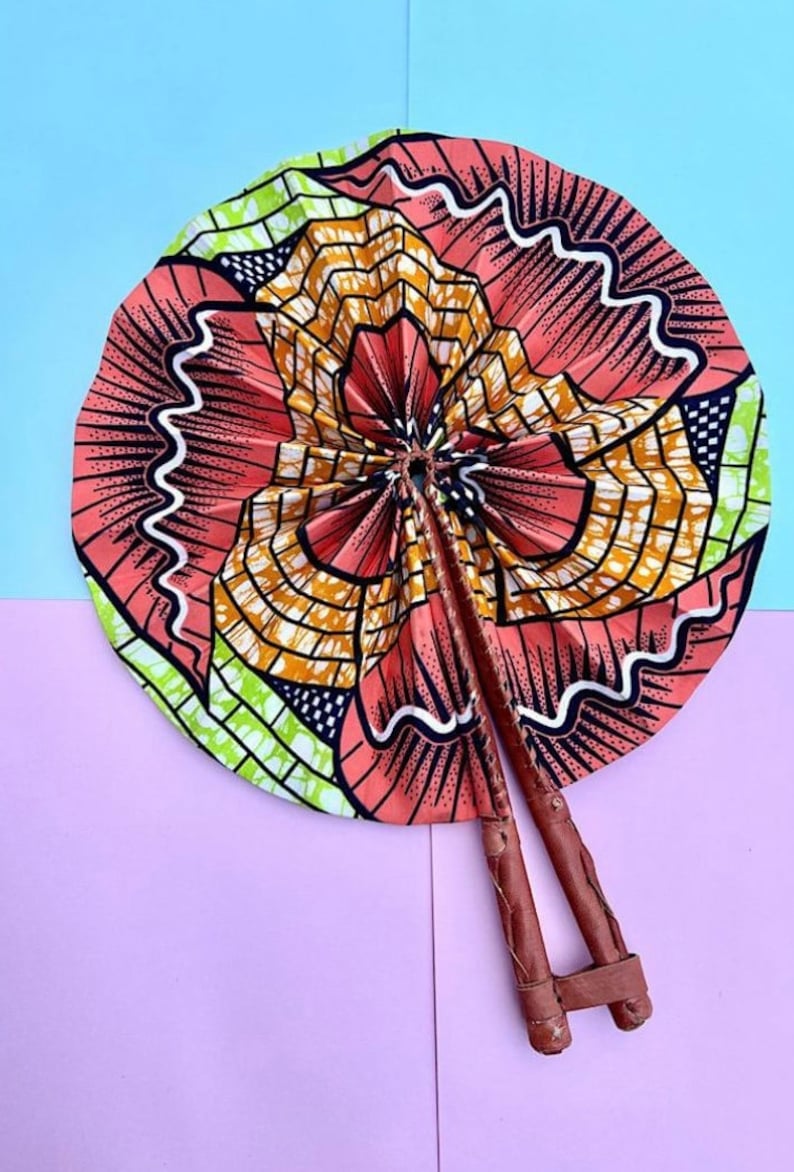 Hand Fan Africa Fan Foldable Ankara Fan RANDOMLY PICKED - Etsy